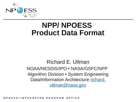 Ppt Npp Npoess Product Data Format Dokumentips