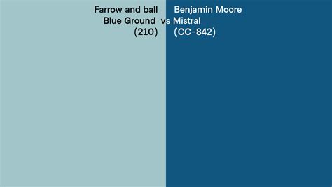 Farrow And Ball Blue Ground 210 Vs Benjamin Moore Mistral CC 842