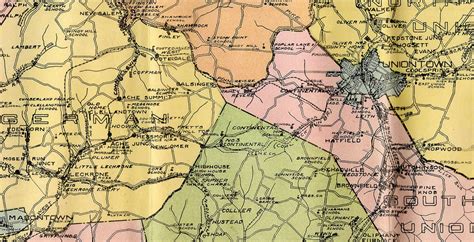 1912 Map Of Fayette County Pennsylvania Coal Mines Coke Ovens Etsy