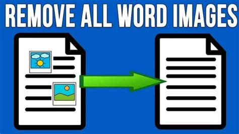 How To Remove All The Pictures From A Word Document In One Step