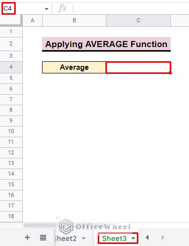 How To Average Cells From Different Sheets In Google Sheets