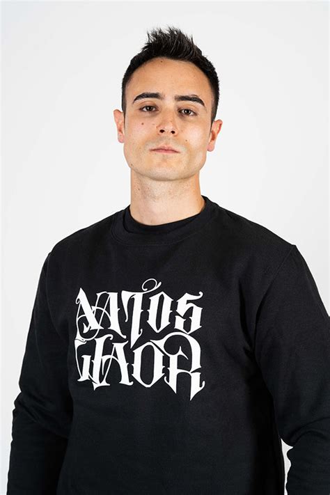 Sudadera Natos Y Waor Blanco Negra Sin Cap