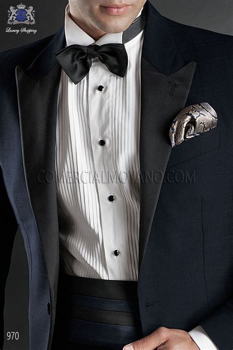 Traje De Novio Esmoquin Azul Modelo 970 Mario Moreno Moyano