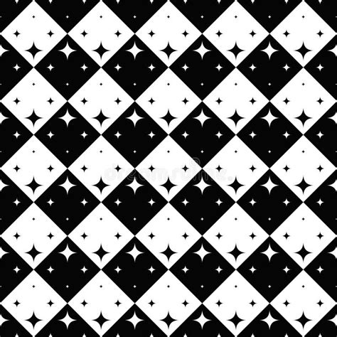 Abstract Seamless Geometrical Star Pattern Background Design Stock
