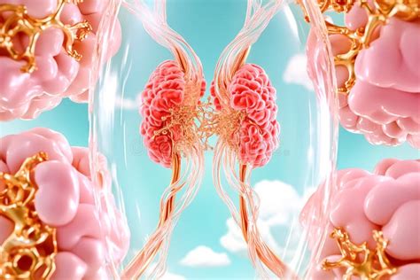 Colorful Abstract Representation Of Interconnected Human Brain Neurons