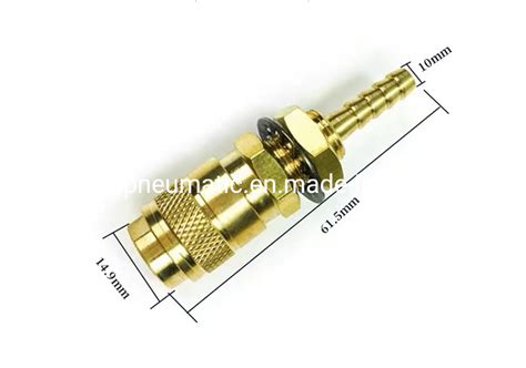 One Tuch Mini Type Self Clocking Pneumatic Quick Couplings 6 8 10mm
