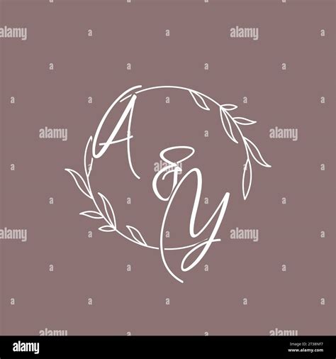 Ay Wedding Initials Monogram Logo Ideas Vector Graphic Stock Vector