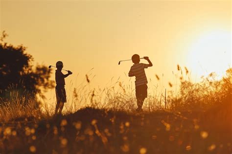 사진 현실적 인 환경 에서 골프 를 하는 아이 들 무료 사진