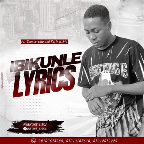 Ibikunle Lyrics Ibikunle Lyrics • Threads Say More