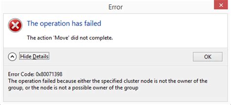 Microsoft Failover Cluster Fails With Error Code 0x80071398 Bytesizedalex