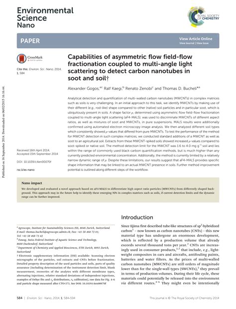 Pdf Capabilities Of Asymmetric Flow Field Flow Fractionation Coupled To Multi Angle Light