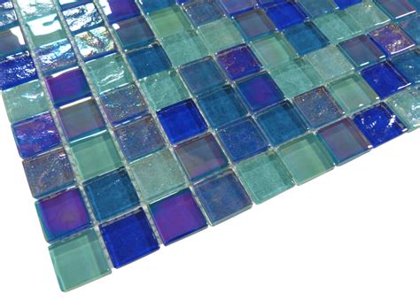 Tesoro Treasure Blendstone Blue 1 X 1 Glossy And Iridescent Glass Pool