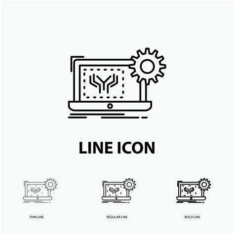 Blueprint Circuit Electronics Engineering Hardware Icon In Thin