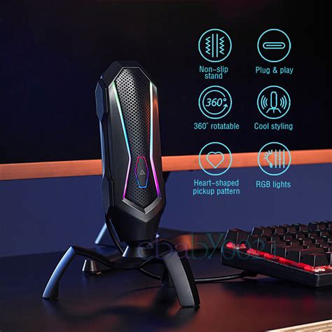 Rapoo Vs300 Heart Shaped Directional Gaming Microphone Rgb Backlit 360