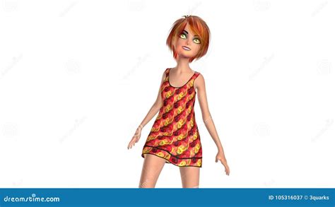 3d Animation Of A Dancing Manga Girl Stock Video Video Of Colors