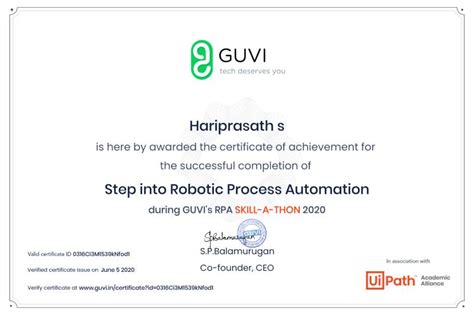 Hari Prasath On Linkedin Rpaskillathon Completed Robotic Process