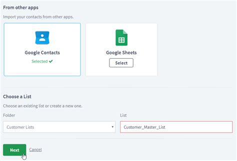 Import Contacts From Google Contacts Vision6 Support