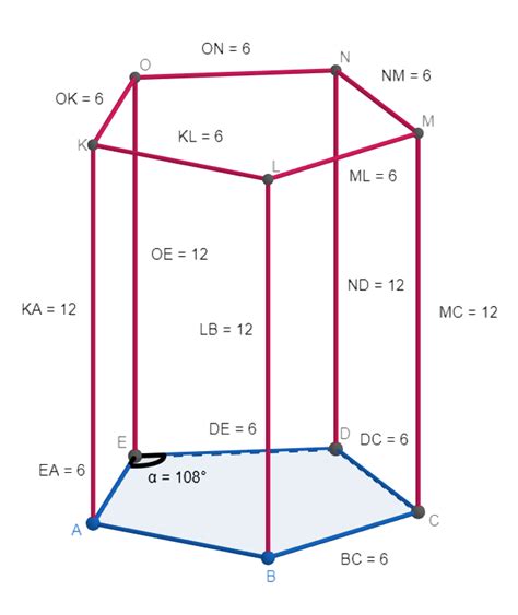The Base Edge Of A Regular Pentagonal Prism Is 6text Cm And Its