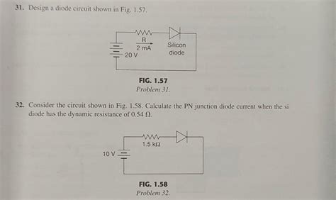 solved 31 design a diode circuit shown in fig 1 57 fig