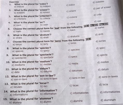 1 What Is The Plural For Index A Studyx