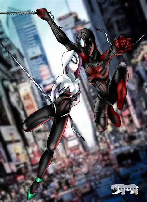 Spider Man And Spidergwen By Bearhow On Deviantart Spider Man And Spidergwen By Bearhow On Deviantart