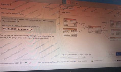 Question 1 Show To Attempt Write An Sql Query Studyx