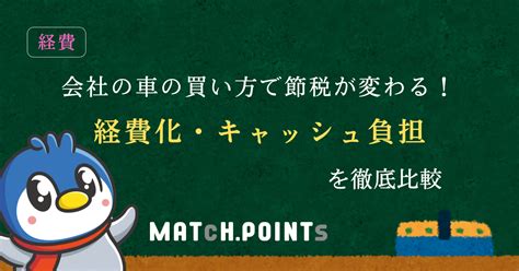 会社の車の買い方で節税が変わる！経費化・キャッシュ負担を徹底比較 税理士法人マッチポイント 札幌市中央区にある経営支援と相続・税務調査に強い税理士法人・会計事務所