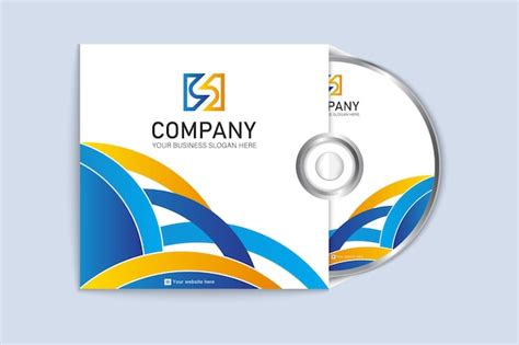 Premium Vector Cd Cover And Label Template Multi Color Shape
