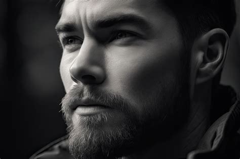 Premium Ai Image A Portrait Of A Man With A Beard Generative Ai