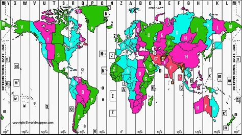 World Time Zone Map Printable In High Resolution With Names