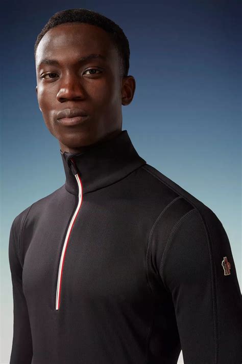 Black Base Layer Turtleneck Sweatshirts For Men Moncler Ca