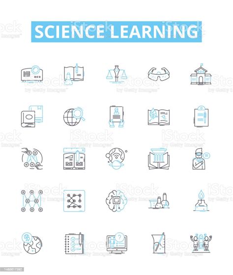 과학 학습 벡터 라인 아이콘이 설정되었습니다 과학 생물학 화학 물리학 천문학 지구 과학 지질학 삽화 개요 개념 기호 및 기호 0명에 대한 스톡 벡터 아트 및 기타 이미지
