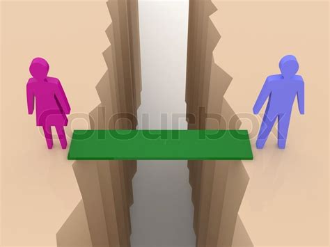 Mand Og Kvinde Splittet Sider Broen Stock Foto Colourbox