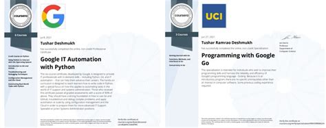 Tushar Deshmukh On Linkedin Connections Certifications It