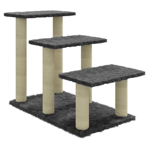 BET Arbre à chat avec griffoirs en sisal Gris foncé cm BET Cdiscount Animalerie