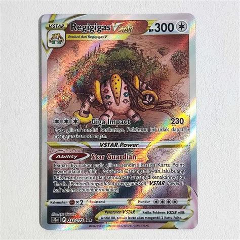 Jual Regigigas Vstar Sar 233172s12a Kartu Pokemon Indonesia Shopee