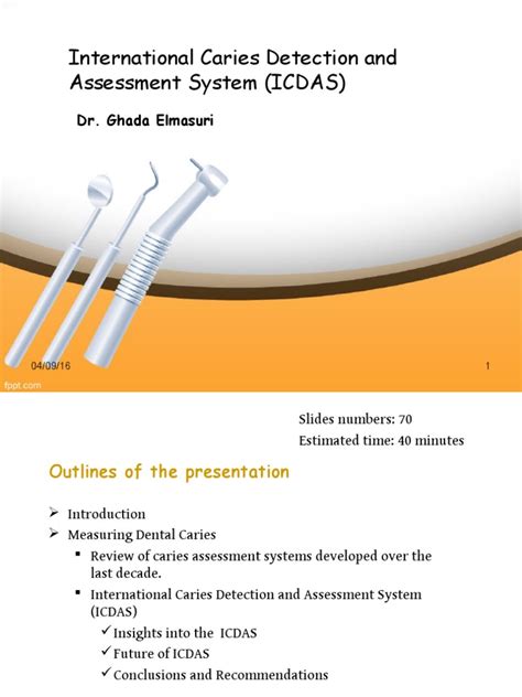 Icdas System Measures Dental Caries Pdf Human Tooth Sensitivity And Specificity