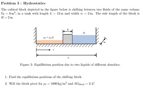 Answered Problem 3 Hydrostatics The Cubical Bartleby