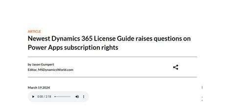 Newest Dynamics 365 License Guide Raises Questions On Power Apps
