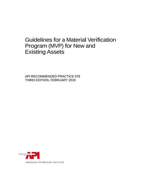 Api Rp 578 Unbound Pdf Engineering And Industrial Standards