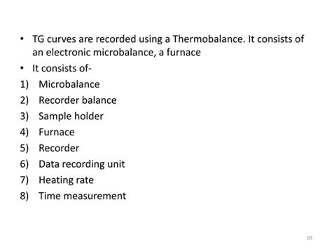 Thermogravimetric Analysis Ppt PPTX Physics Science