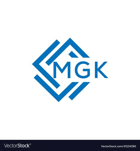 Mgk Letter Logo Design On White Background Vector Image