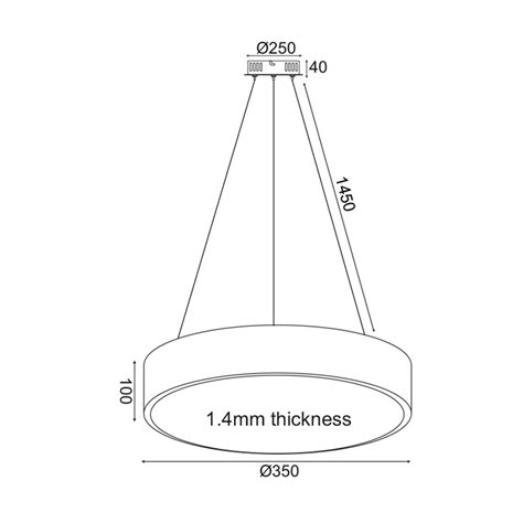 Aca Lighting Hm29ledp35bkcct Pendant Luminaire Led 32w 3180lm Cct