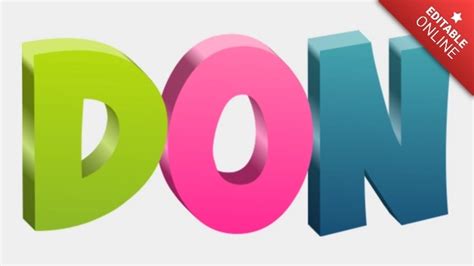Don Text Effect Generator