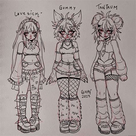 Gumdess Characters Buku Sketsa Gambar Gambar Buku Sketsa Sketsa