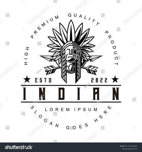 Indian Apache Chief Vintage Logo Mascot Stock Vector Royalty Free Shutterstock