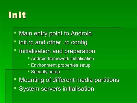 Learning AOSP Android Booting Process PPT Operating Systems Computer Software And
