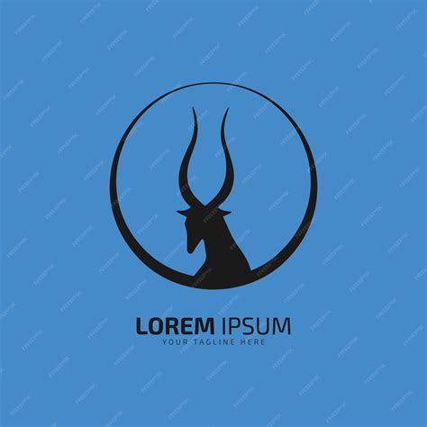 Premium Vector Oryx Logo Icon Vector Face Oryx On Blue Background