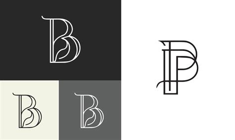 Abstract Bp Initials Monogram Logo Design Icon For Business Template