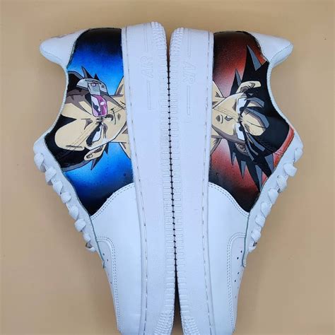 Dragon Ball Goku X Vegeta Air Force Custom In Air Force Custom Tie Shoes Womens